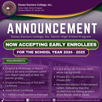 Admissions – Davao Doctors College, Inc.