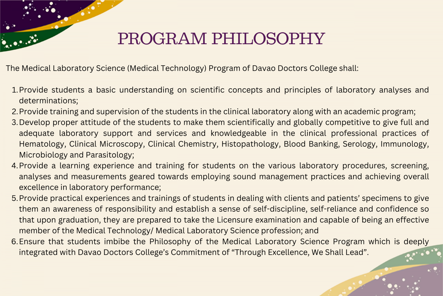 Bachelor of Science in Medical Laboratory Science – Davao Doctors ...