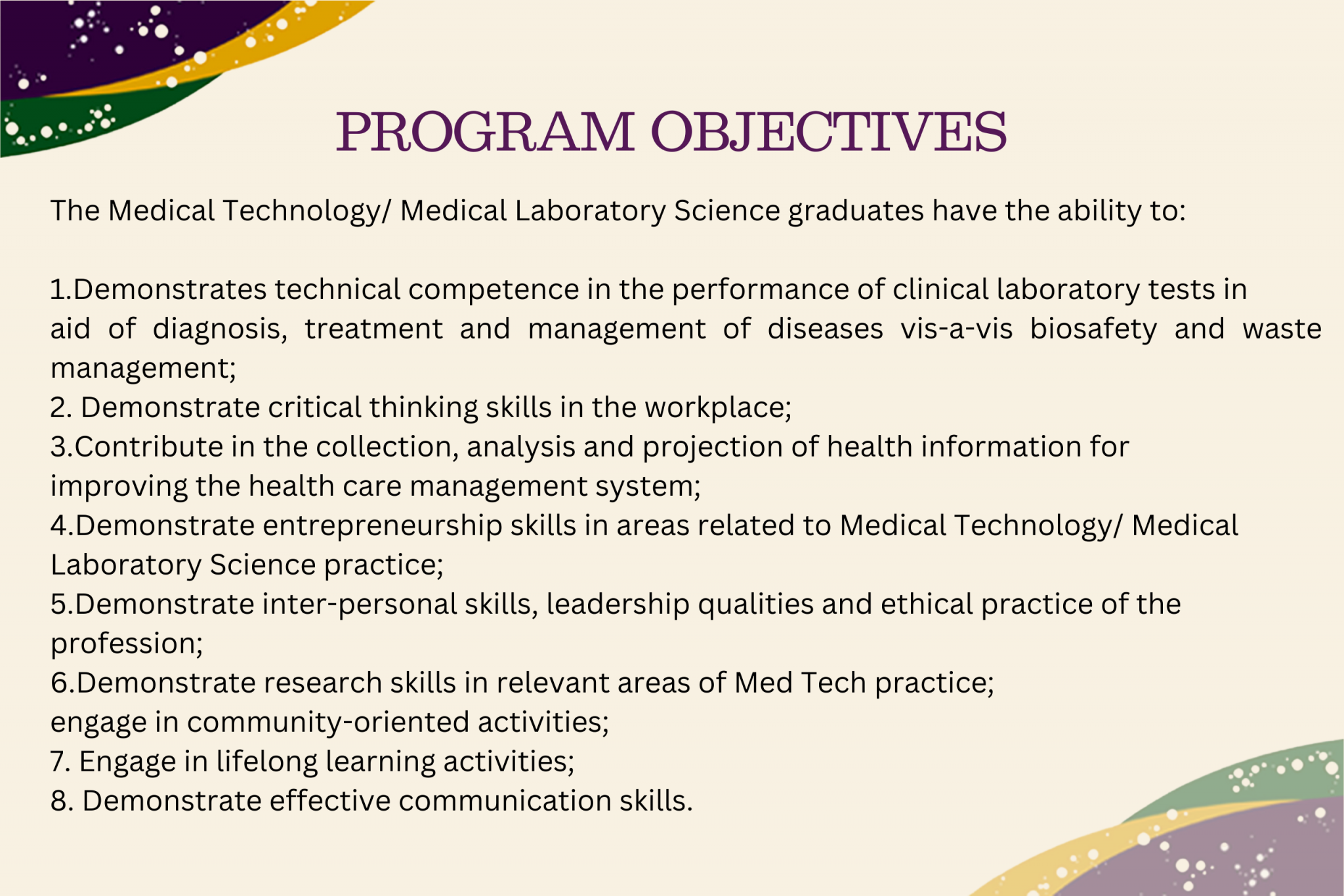 Bachelor of Science in Medical Laboratory Science – Davao Doctors ...